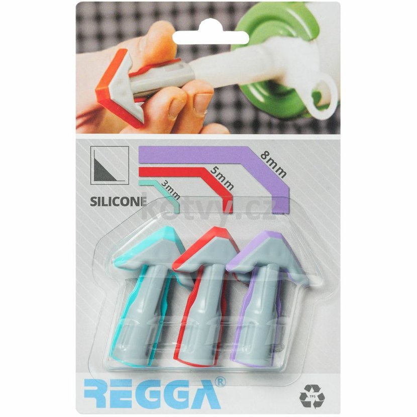 Sada špiček REGGA na silikon 3/5/8 rovné